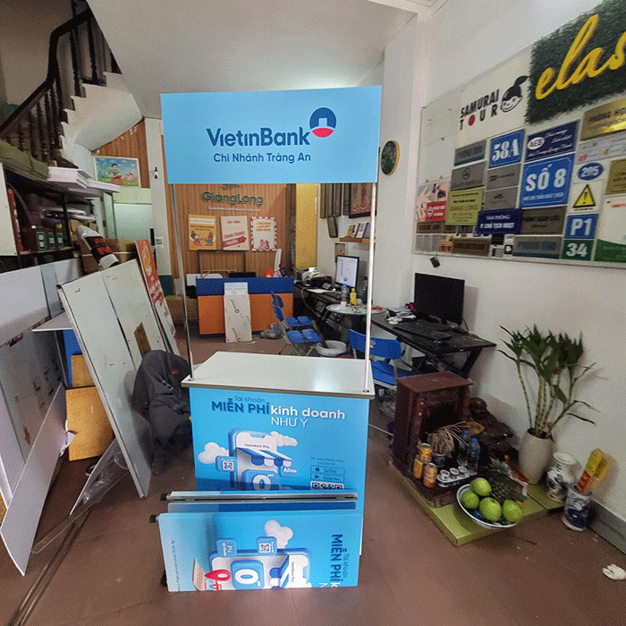 Sản xuất booth sampling giá rẻ - chuyên nghiệp uy tín bảo hành